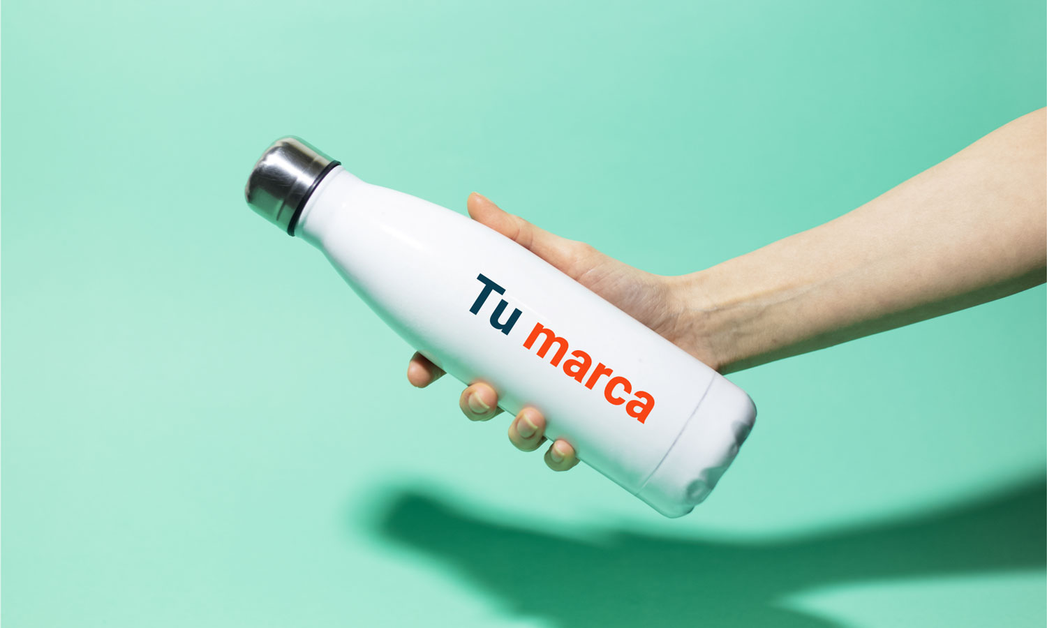 Botellas de agua de aluminio personalizadas Serigrafia circular